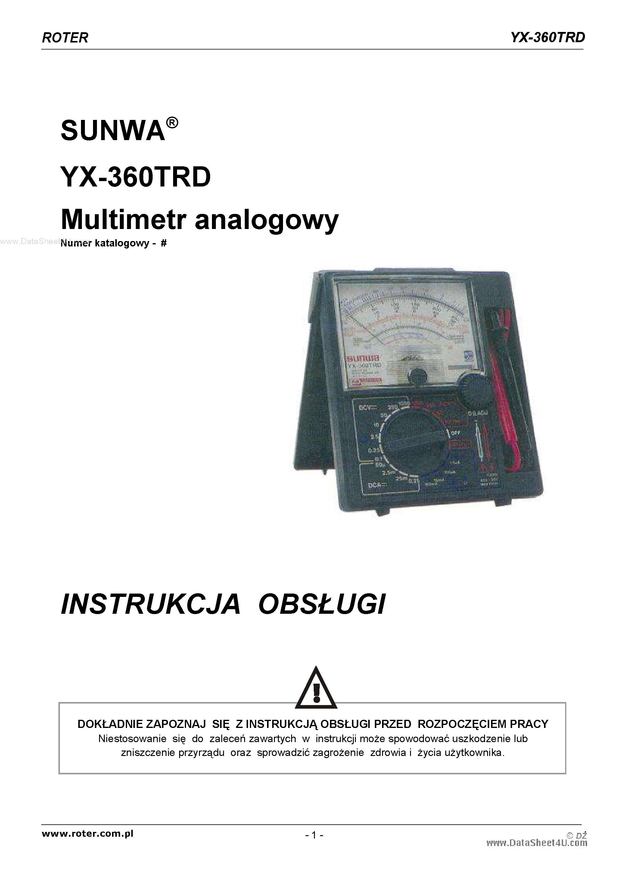 YX-360TRD Datasheet Sunwa pdf data sheet FREE from www.radioradar.net